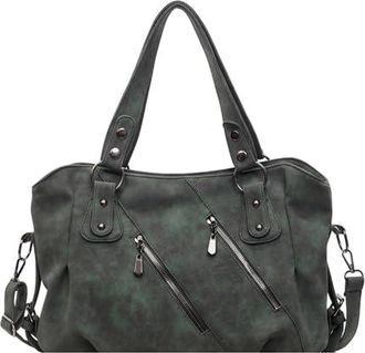 Generic Sac &agrave; Main Femme en Faux Su&egrave;de Grande Capacit&eacute; avec Fermeture &Eacute;clair et Anse Haute Sac Port&eacute; Main