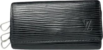 Louis Vuitton unisex, Pre-owned, Noir, Taille: ONE Size Porte-cl&eacute;s en cuir Pre-owned