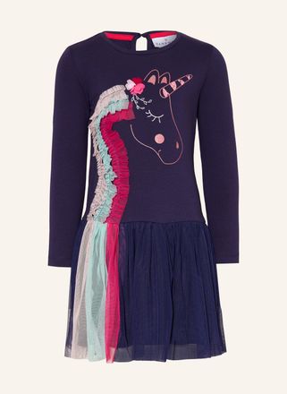 Danamade Danamade Kleid Im Materialmix blau