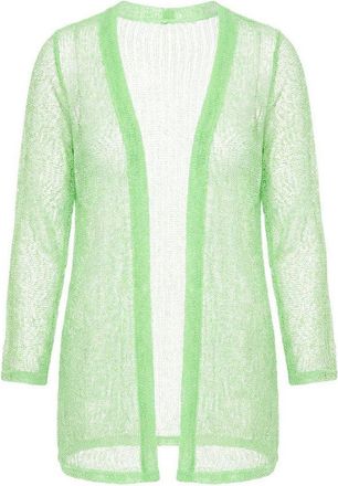 Angel Of Style Strickjacke Strickjacke Straight Fit Lochmuster-Strick offen