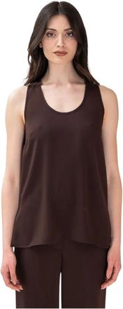 P.A.R.O.S.H. P.a.r.o.s.h., Femme, Tops, Brun, Taille: 38 FR Panty26 Top