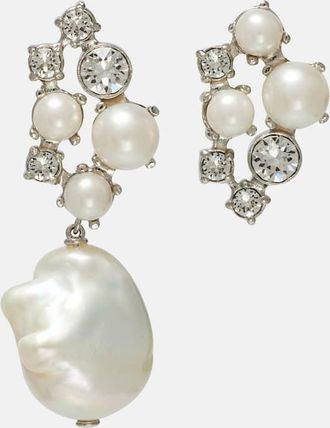 Givenchy Boucles doreilles à cristaux et perles fantaisie