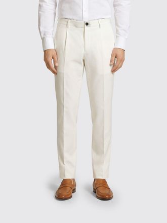 Pantaloni Torino Slim-Fit-Hose aus Stretch-Viskose-Mischung mit Bundfalten