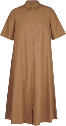 ottod'Ame Femme, Robes, Brun, Taille: 34 FR Abito chemisier lungo