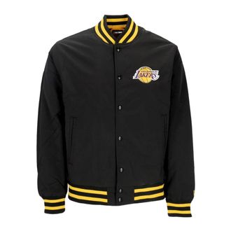 New Era NBA Script Bomberjacke Schwarz/Lila - - Jackets - Herren - Schwarzk - XL