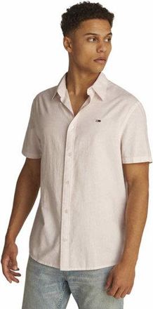 Tommy Jeans Linen Blend M - Kurzarm Hemd - Herren