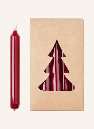Broste Copenhagen Broste Copenhagen 20er-Set Kerzen Glossy Christmas Tree Candle rot