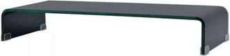 Les Tendances Meuble TV verre noir Martial 80cm
