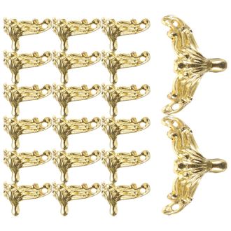 Hemobllo OATIPHO 20 kleine M&ouml;belf&uuml;&szlig;e in goldfarben, dekorative Sockel, Vintage, f&uuml;r Holzkisten, Schutzf&uuml;&szlig;e f&uuml;r Juweliere und Koffer, Zubeh&ouml;r f&uuml;r M&ouml;bel und Ecke