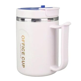 Generic ERYUE Tasse &agrave; caf&eacute; Isol&eacute;e en Acier Inoxydable, Cuill&egrave;re Anti-fuite, capacit&eacute; de 500ml, Double Couche pour les Voyages et le Travail au Bureau, en Acie