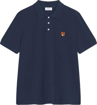Maison Kitsun&eacute; Homme, Tops, Bleu, Taille: XL Polo
