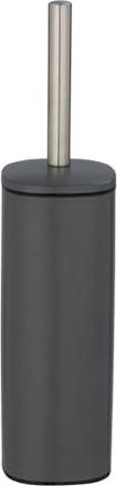 WENKO Stand WC-Garnitur Mod. Alassio, geschlossener B&uuml;rstenhalter inkl. WC-B&uuml;rste, auswechselbarer B&uuml;rstenkopf &Oslash; 8,5 cm in Schwarz, aus lackiertem Stahl, 9,