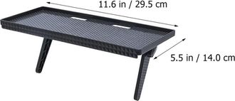 BESPORTBLE Tv Bildschirm Regalhalterung mit Verstellbarem Winkel Wandmontiertes Aufbewahrungsregal aus Schwarzem Kunststoff Platzsparend f&uuml;r Router und Kabelboxe