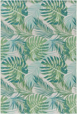 benuta Nest In- & Outdoor Teppich Artis - Grün 120x180 cm - Strapazierfähig für Balkon, Terrasse, Garten - Küchenteppich & Wohnzimmerteppich - Botanical, Flo