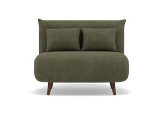 Best Mobilier Lumi - Banquette Convertible clic-clac 1 Place en Velours côtelé, Vert