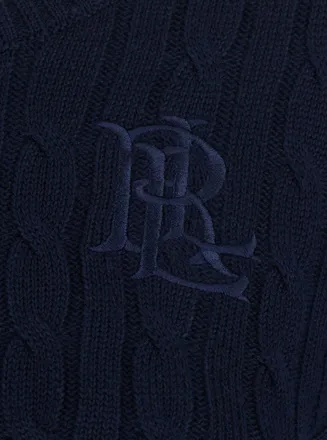 Lauren Ralph Lauren Cable-Knit Crewneck Sweater - Blue