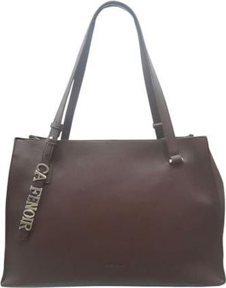 Cafènoir CafèNoir Sac femme Shopping sans doublure avec lettrage marron Grand sac à bandoulière