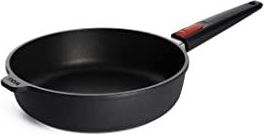 Woll Nowo Titanium Hochrandpfanne Ø 26 cm, 7 cm hoch mit abnehmbarem Stiel - Aluminiumguss Antihaftpfanne - für Ceran, Gas, Elektro & Halogen - nicht induk