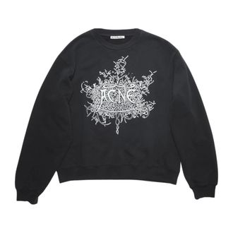 Acne Studios Fluoreszierendes schwarzes Logo-Sweatshirt - - Sweatshirts & Hoodies - Herren - Schwarzk - S