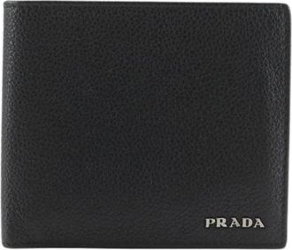 Prada Portefeuille Bifold en Cuir Pre-owned - Homme - Pre-owned - Noir - Taille: ONE Size
