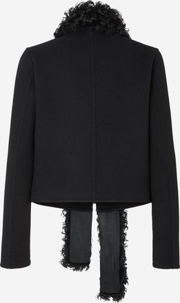 Fendi Fleece Wool and Angora Stretch Jacket - Black