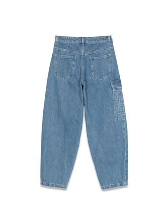 Fendi Washed Denim Trousers - Blue