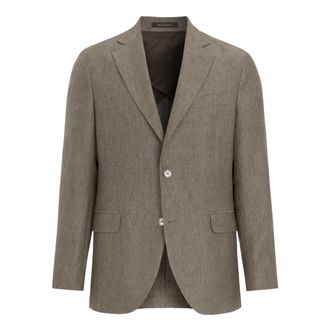 Oscar Jacobson Brauner Blazer Tailoring - - Jackets - Herren - Braun - 4XL