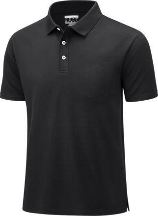 Magcomsen Poloshirts f&uuml;r Herren Golf Shirts Atmungsaktiv Sport Shirts Einfarbig T-Shirt Outdoor Arbeiten Wandern Angeln Kurzarm Shirt Klassisches Polohemd Schwa