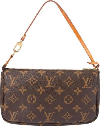 Louis Vuitton Crossbody Bags - Louis Vuitton Canvas Monogram Pochette Accessoire - Gr. unisize - in Braun - f&uuml;r Damen