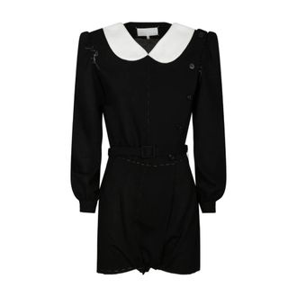 Maison Margiela Schwarzes Raw Cut Minikleid - - Dresses - Damen - Schwarzk - XS