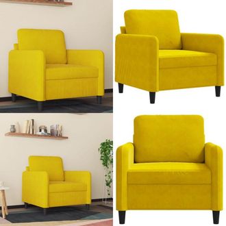 vidaXL Sessel Gelb 60 cm Samt - Samtsofa - Gelber Sessel - Wohnzimmersofa - Gemütlicher Sessel - Lounge Chair - Home & Living