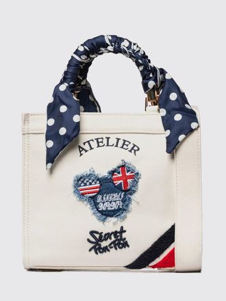Secret Pon Pon Handtasche Damen Farbe Ecru