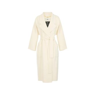 Elisabetta Franchi Coat In Wool Double Cloth
