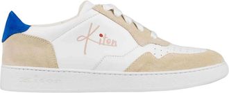 Kiton Homme, Chaussures, Beige, Taille: 41 EU Baskets en cuir avec empi&egrave;cements en daim