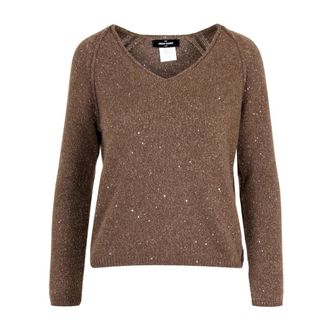 Gran Sasso Strickjacke mit Lurex-Garn und Rautenmuster - - Knitwear - Damen - Braun - L