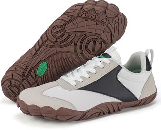 Saguaro Barfu&szlig;schuhe Herren Leicht Barfussschuhe Damen Barfu&szlig; Sneaker Atmungsaktiv rutschfest Barefoot Shoes mit Breite Zehenbox, Wei&szlig;, 46 EU