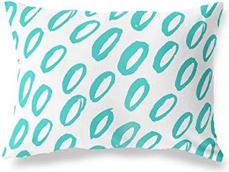 Bonamaison Le Jardin du Lin Kissenbezug Zierkissenbezug T&uuml;rkiswei&szlig; Kissenbezug, F&uuml;r Bett, Auto, Sofa, Haus, Wohnzimmer, Schlafzimmer, Dekoration, 45x60 Cm - Entw