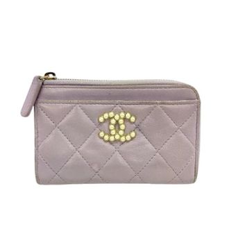 Chanel Porte-monnaie vintage doccasion - Femme - Pre-owned - Violet - Taille: ONE Size
