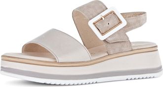 Gabor Damen Keilsandalen, Frauen Sandalen,Leichte Mehrweite (G),flach,Sommerschuhe,Freizeitschuhe,offene Schuhe,Puder/oasi (LDS),37.5 EU / 4.5 UK