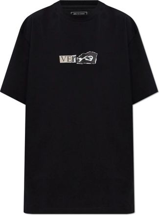 Yohji Yamamoto GFX Short Sleeve Tee - - Tops - Herren - Schwarzk - S