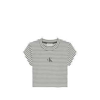 Calvin Klein T-shirt court brod&eacute; en coton m&eacute;lang&eacute;