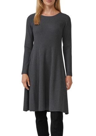 s.Oliver Ausgestelltes Feinstrick-Kleid mit Rippstruktur