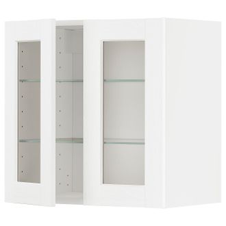 IKEA METOD Wandschrank mit B&ouml;den/2 Glast&uuml;ren
