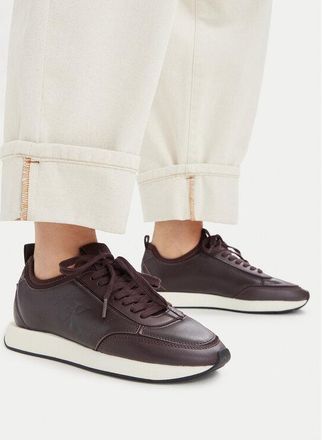 Calvin Klein Sneakers Retro Runner Sock Panl Lth Neo HW0HW03118 Dunkelrot