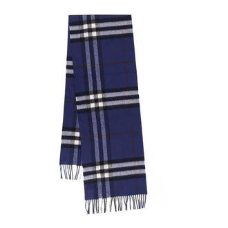 Burberry Schal mit Fransen und Karomuster - - Accessories - Damen - Blau - ONE SIZE