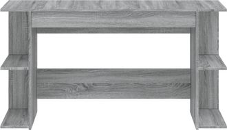 Generic Computertisch mit Ablagefl&auml;chen, Home-Office-Schreibtische, Moderner Schreibtisch mit Offenen Regalen f&uuml;r Schlafzimmer, Wohnzimmer (Graues Sonoma)