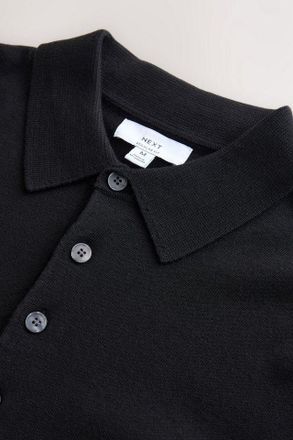 Next Langarm-Poloshirt Lang&auml;rmeliges Strick-Poloshirt (1-tlg)