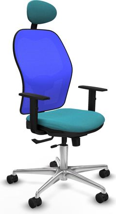 Piqueras y Crespo Jorquera B&uuml;rostuhl mit 1D-Armen, h&ouml;henverstellbare Lendenwirbelst&uuml;tze und festes Kopfteil, ausgestattet mit Syncro/Traslack und injiziertem Schaumstof