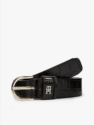 Tommy Hilfiger Ceinture Essential en cuir à motif crocodile
