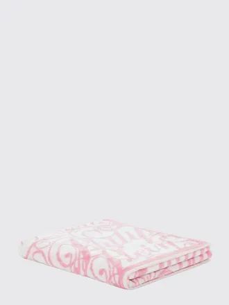 Philipp Plein Strandtuch aus Baumwollfrottee mit kontrastierendem Jacquard-Logo
